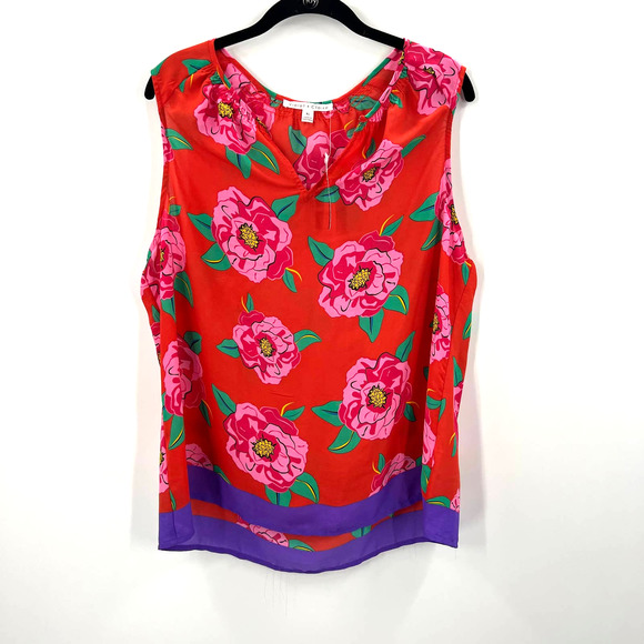 Violet & Claire | Tops | Violet Claire Nwt Floral Bright Colorful ...